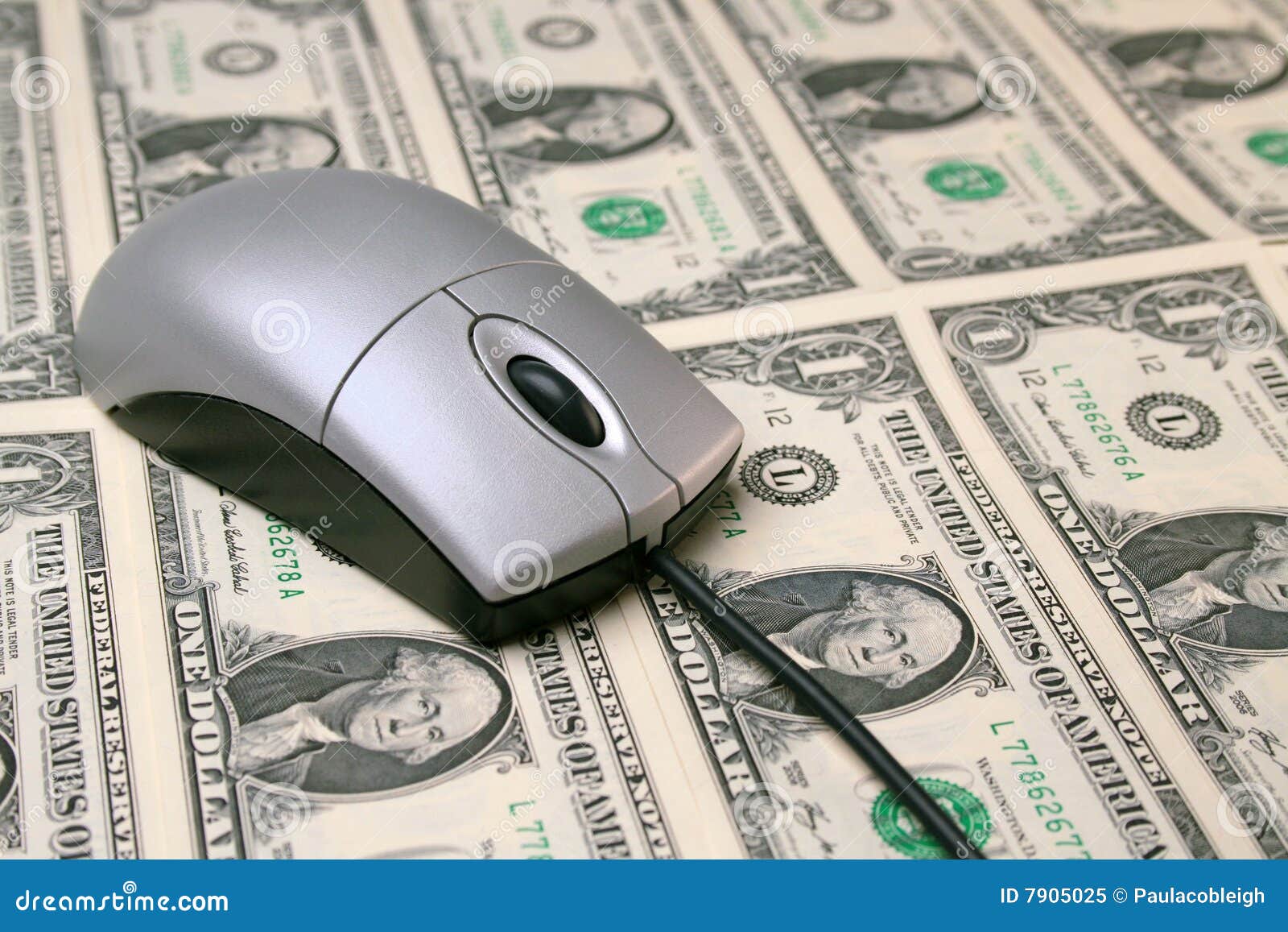 Computer mouse on Money stock image. Image of internet - 7905025