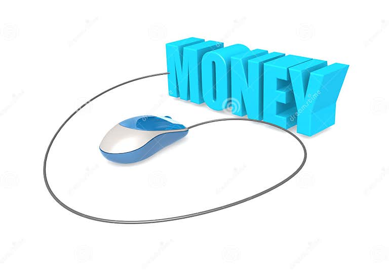 Computer mouse and money stock illustration. Illustration of computer ...