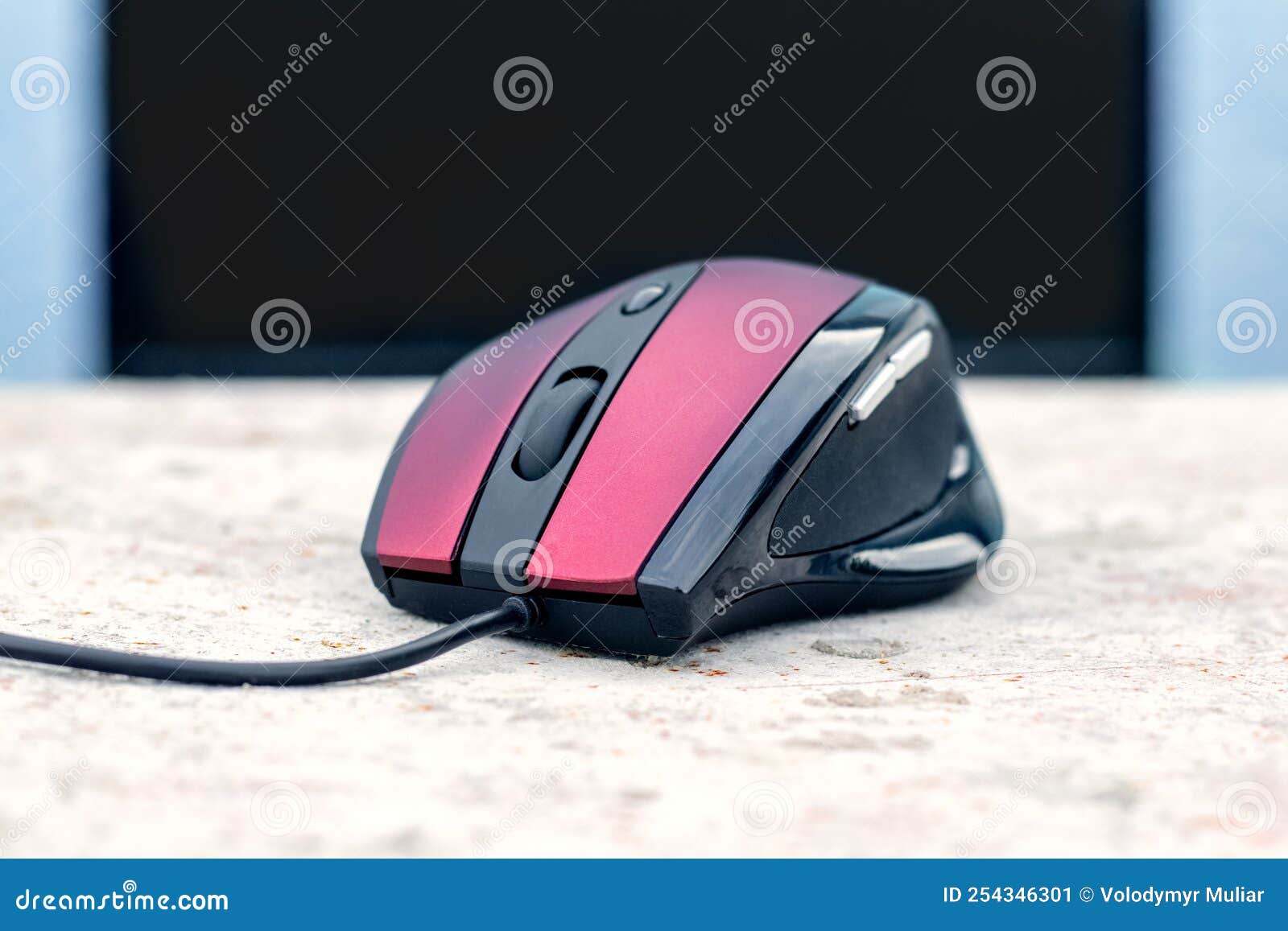 Computer Mouse in the Office Near the Computer Stock Image - Image of ...