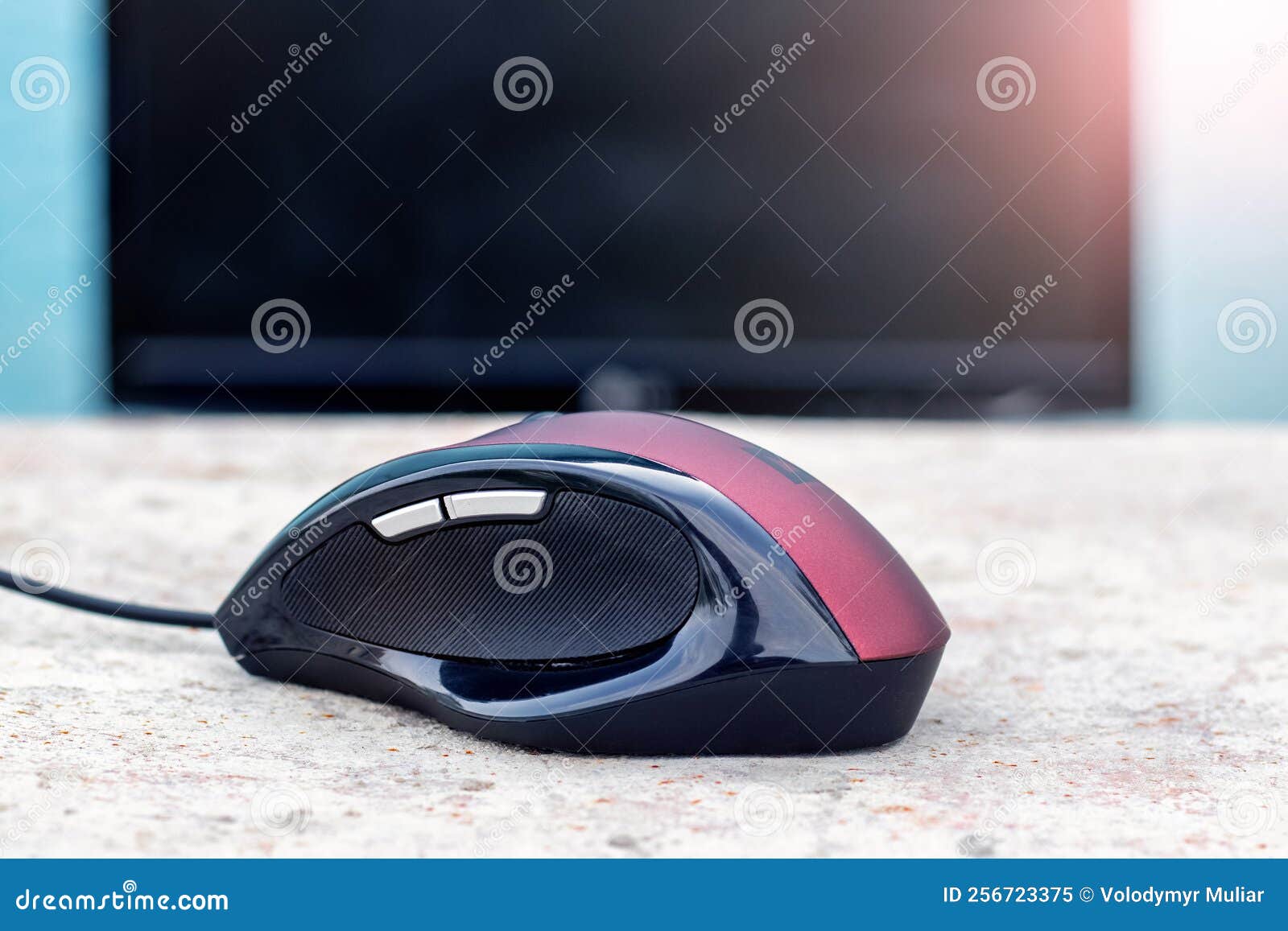 Computer Mouse in the Office Near the Computer Stock Image - Image of ...