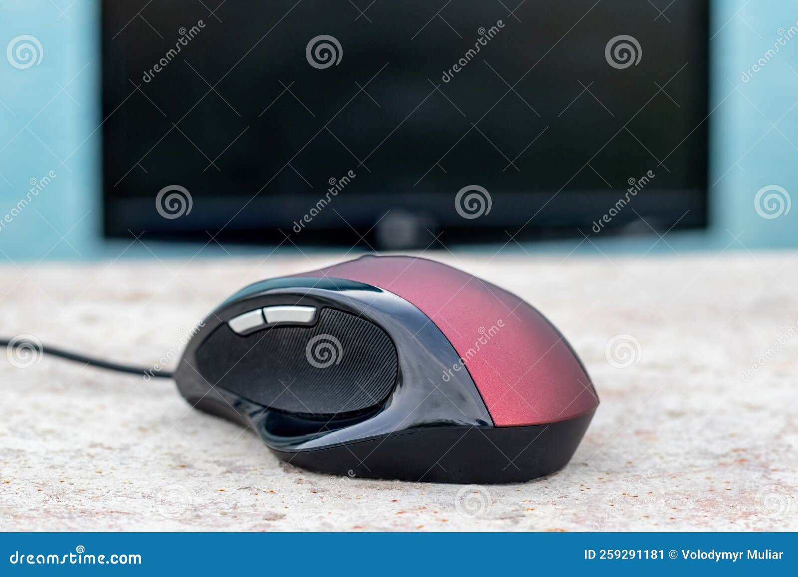Computer Mouse in the Office Near the Computer Stock Image - Image of ...