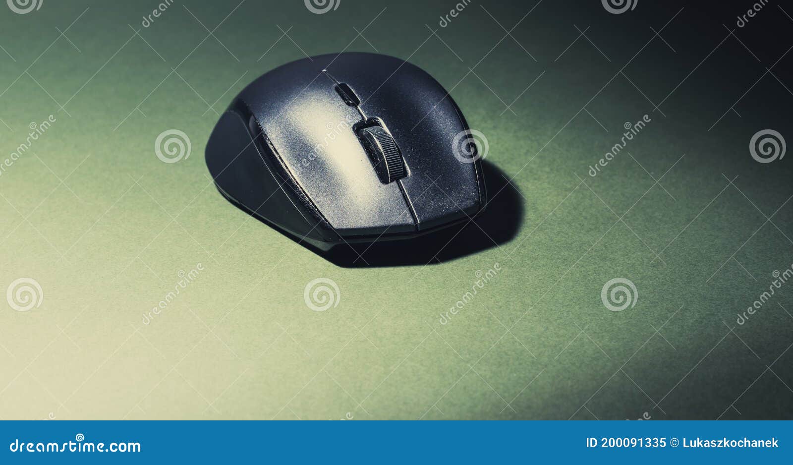 It Computer Mouse on an Olive Green Background Stock Image - Image of ...