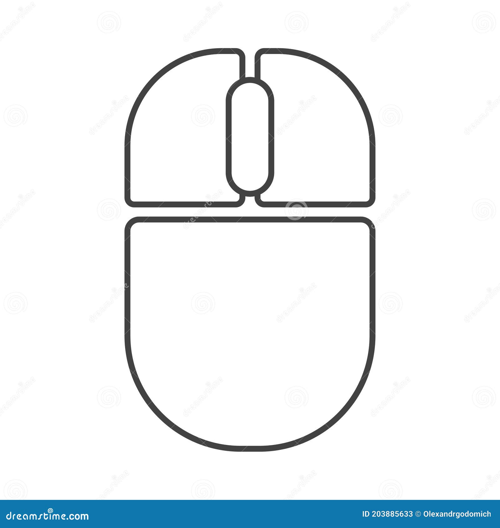 Mouse Outline Sketch Vector. Mousy Silhouette | CartoonDealer.com ...