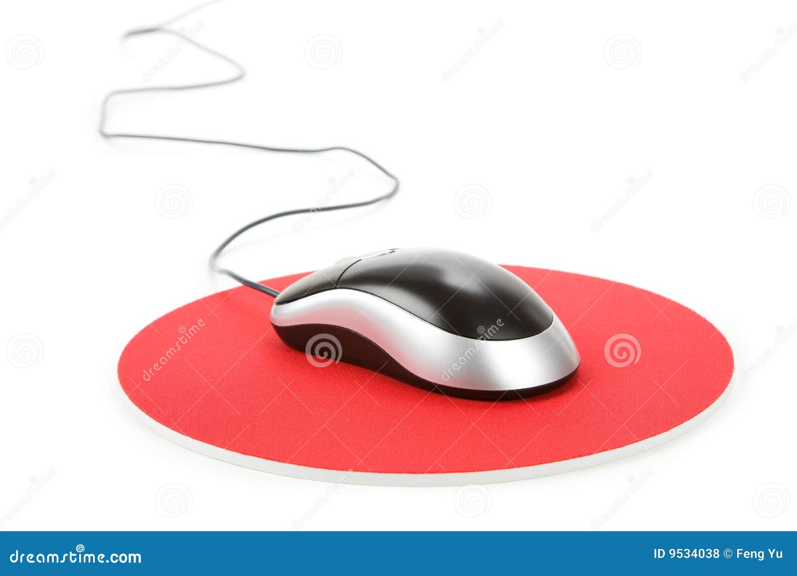 Computer Mouse and pad stock photo. Image of device, cable - 9534038