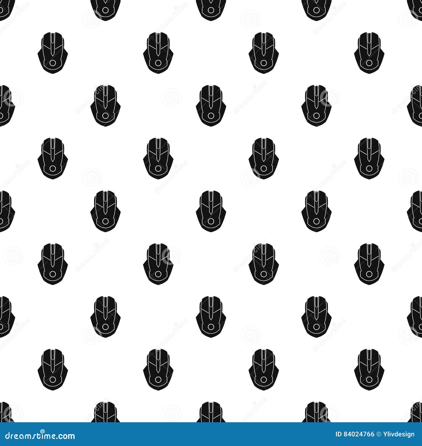 Computer Mouse Pattern, Simple Style Stock Vector - Illustration of ...