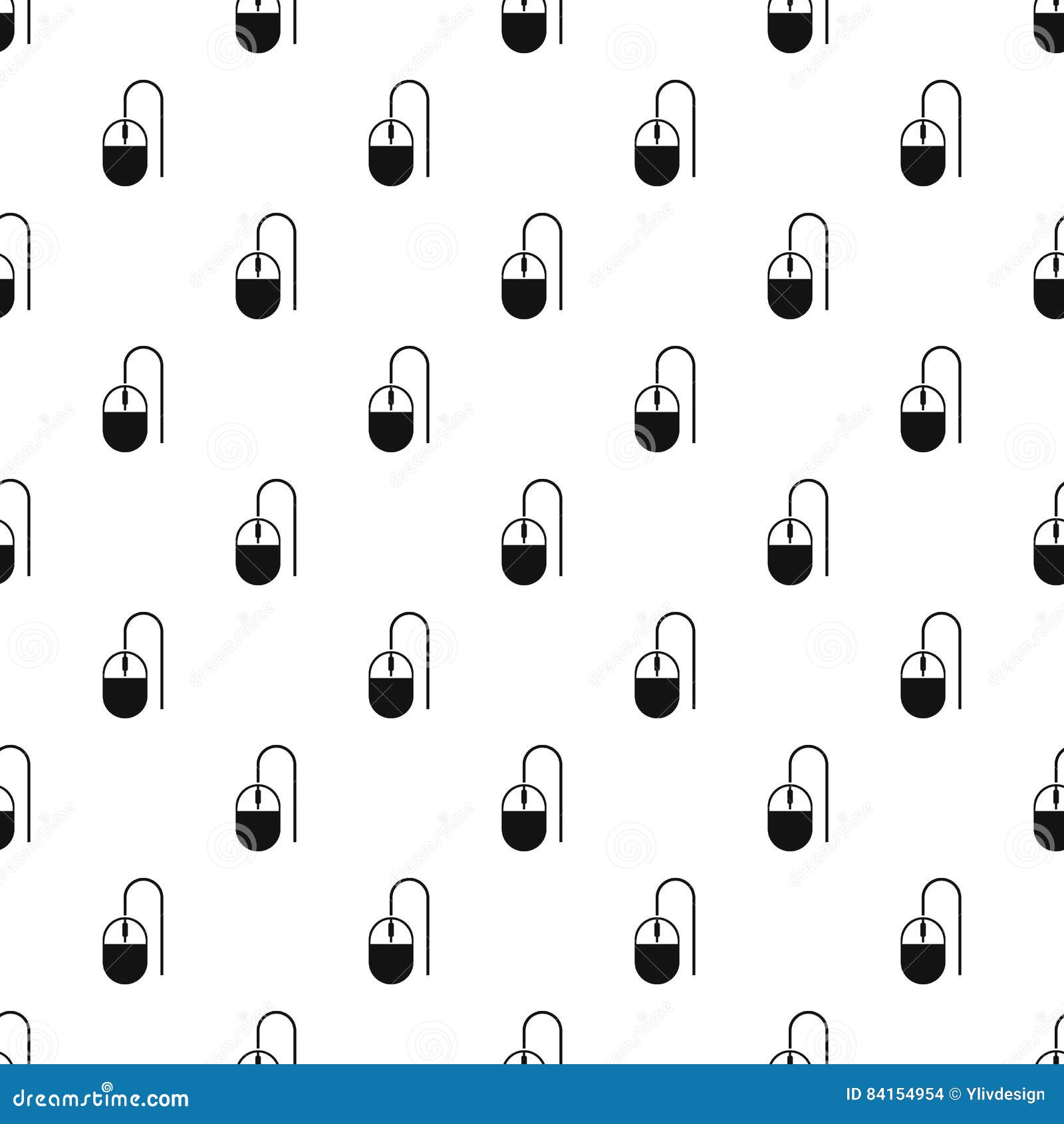 Computer Mouse Pattern, Simple Style Stock Vector - Illustration of ...