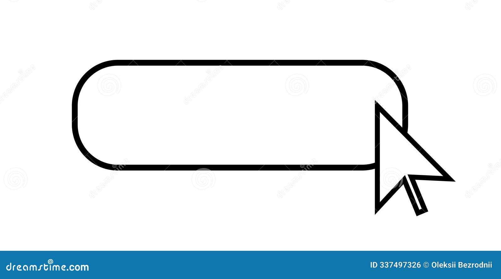 Computer Mouse Pointer Frame with Web Pointer. Stock Illustration - Illustration of black ...