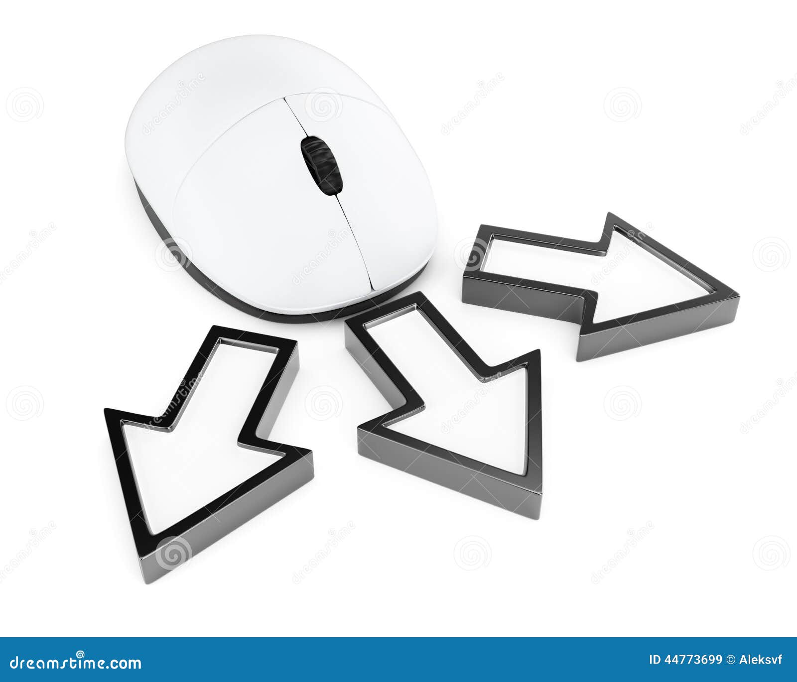 Computer Mouse and Pointing Cursors Stock Illustration - Illustration ...