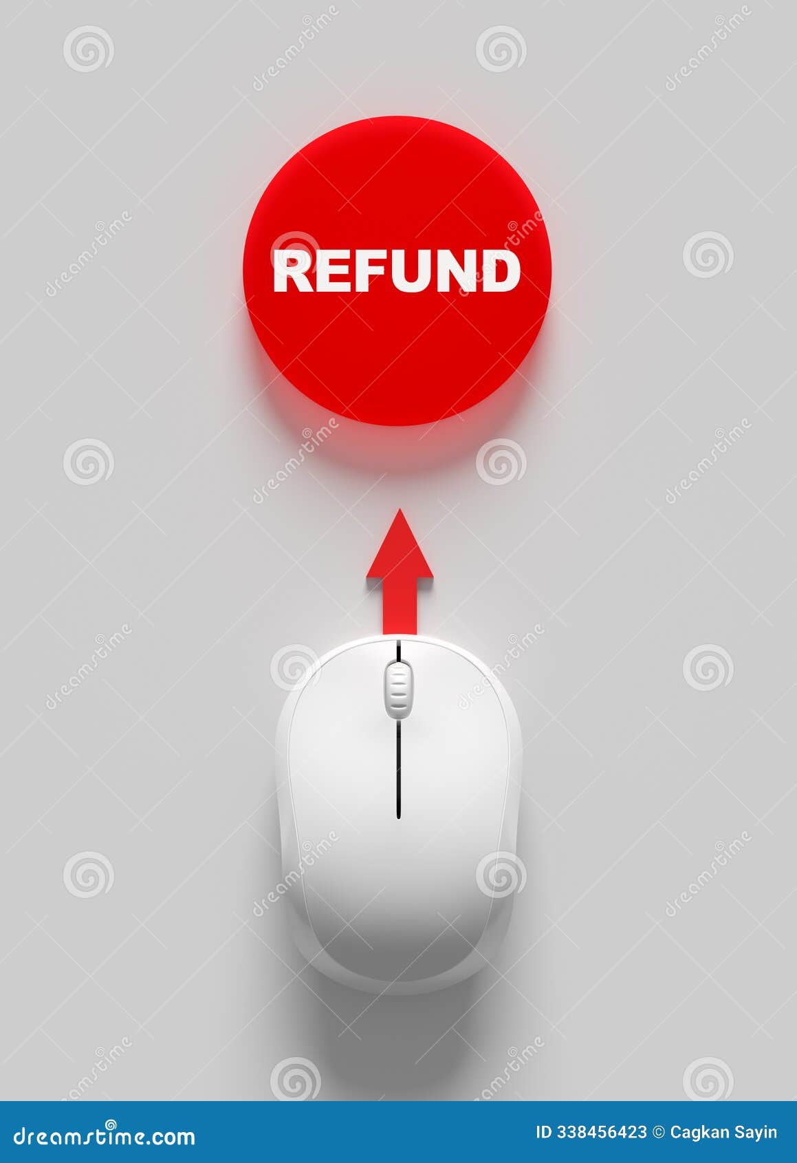 Computer Mouse Pointing Refund Button Online Money Back Stock ...