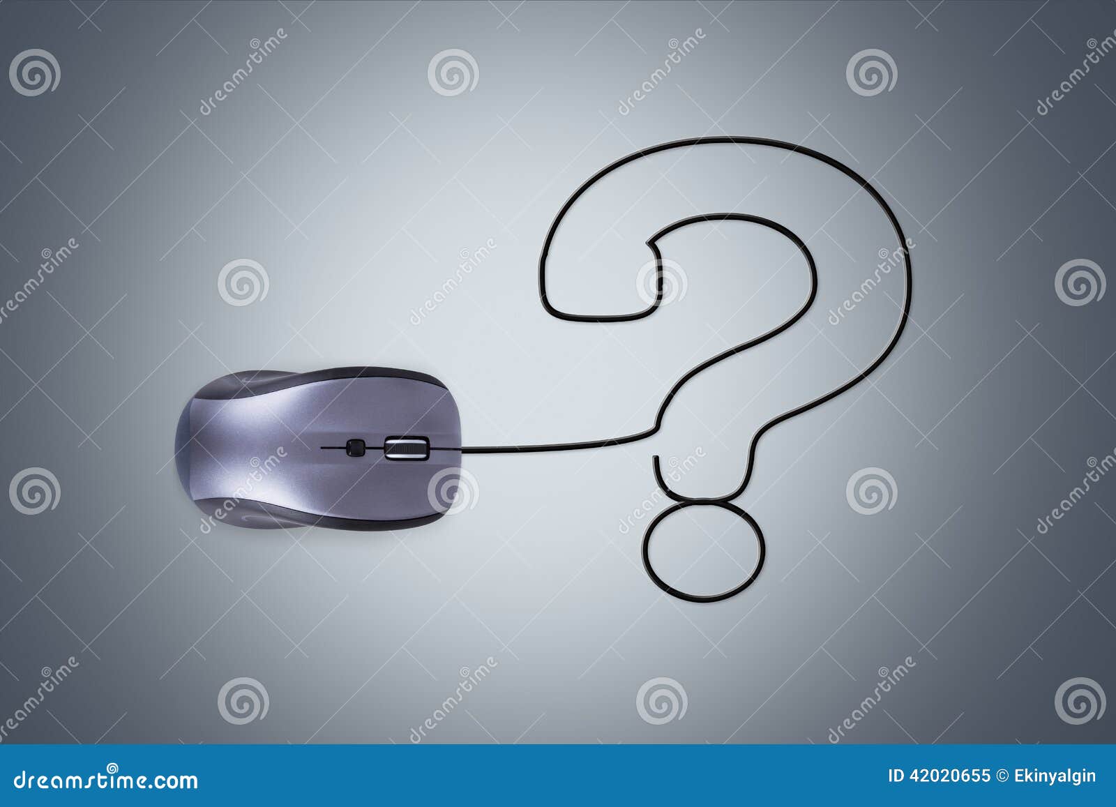 Computer Mouse with Question Mark Stock Image - Image of dark ...