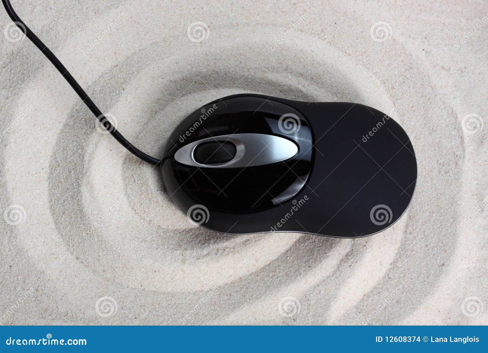 Computer mouse on sand stock photo. Image of communication - 12608374