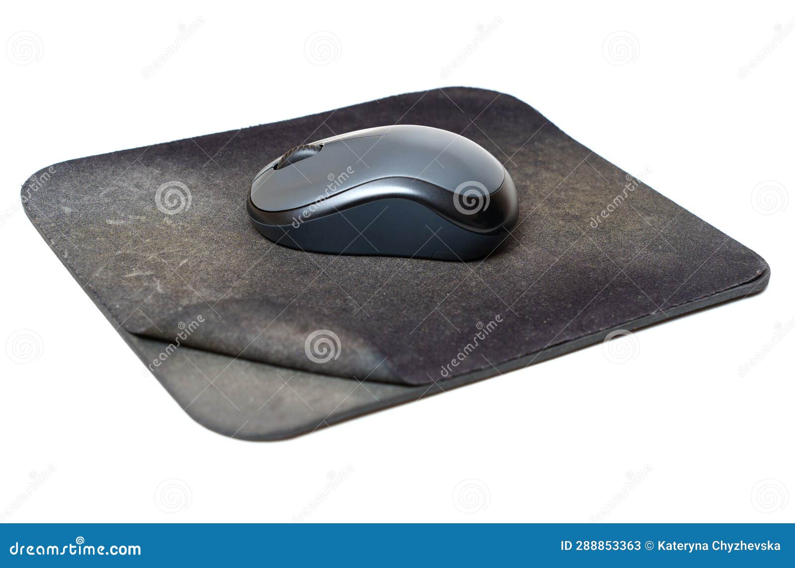 Computer Mouse on a Shabby Mouse Pad Stock Image - Image of worn, time ...