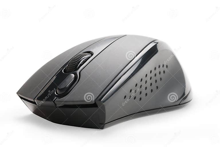 Computer Mouse Side View Isolated with Clipping Path Stock Photo ...