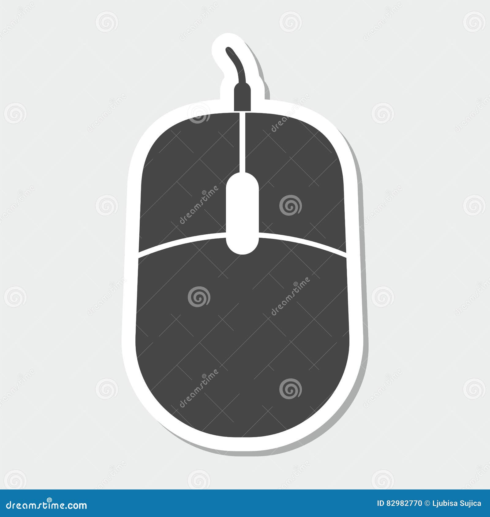 Computer Mouse Sign Sticker Stock Vector - Illustration of office ...