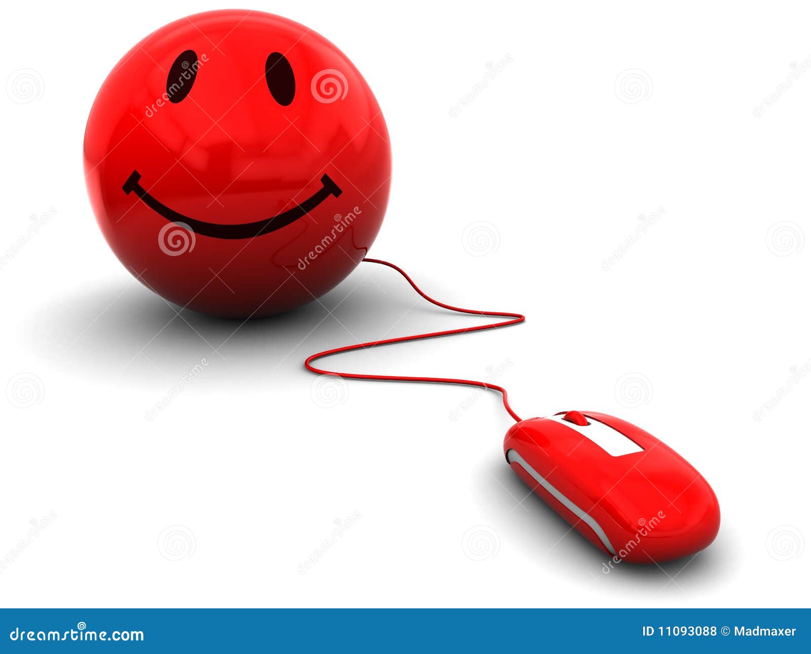 Computer mouse and smiley stock illustration. Illustration of joke ...