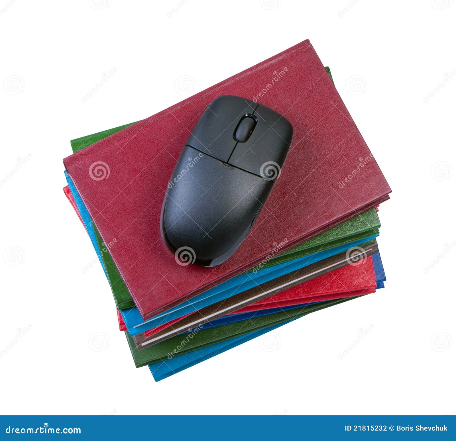 Computer Mouse on Stack of Books. Stock Photo - Image of technology ...