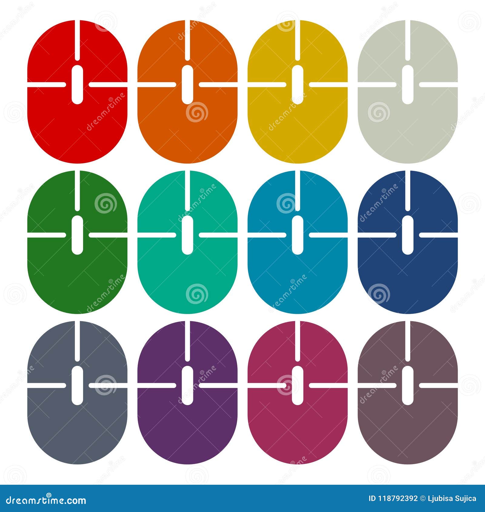 Computer mouse sticker set stock vector. Illustration of generated ...