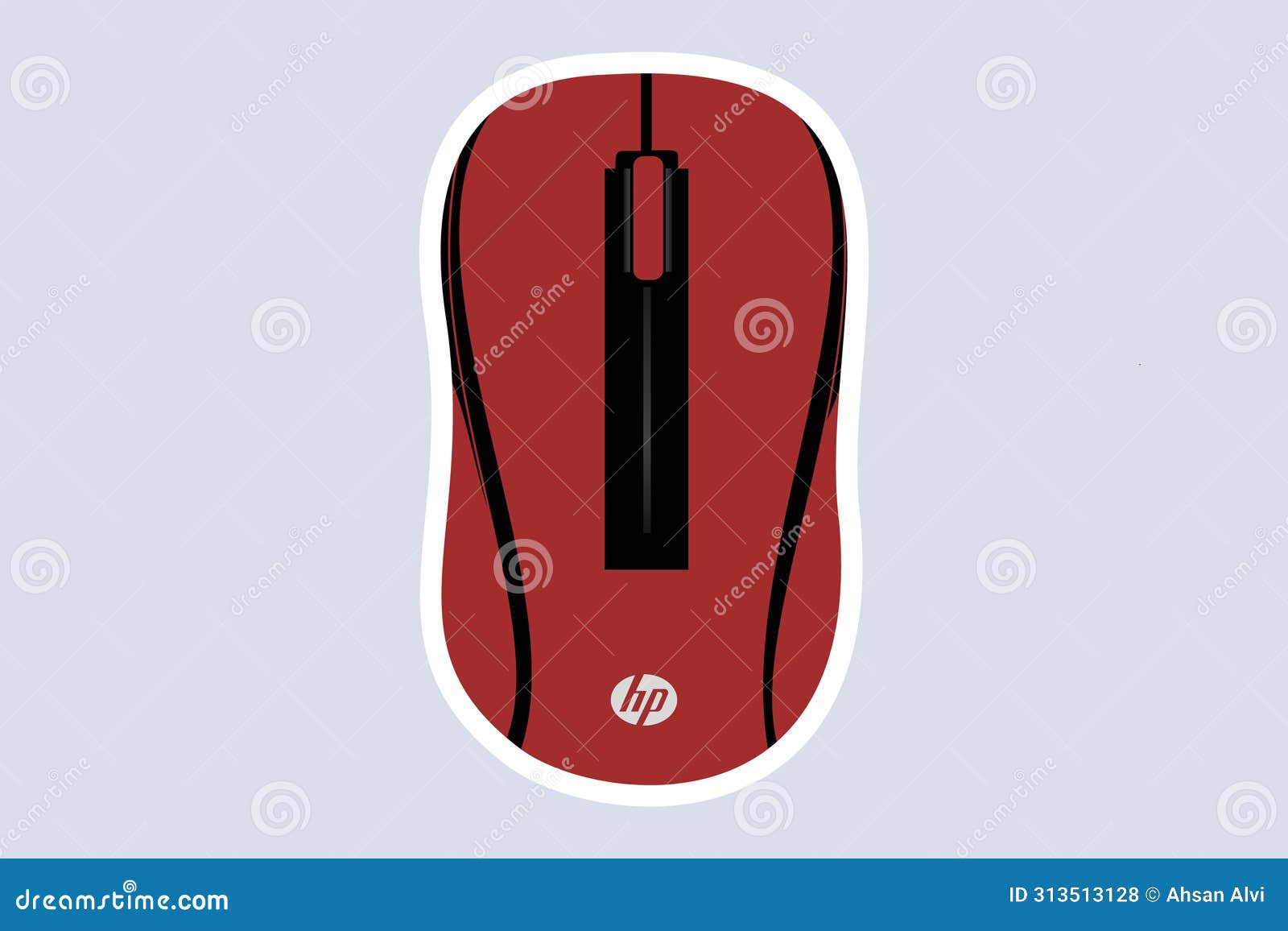 Computer Mouse Sticker Vector Illustration. Science and Technology ...