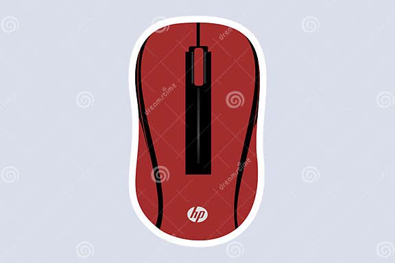 Computer Mouse Sticker Vector Illustration. Science and Technology ...