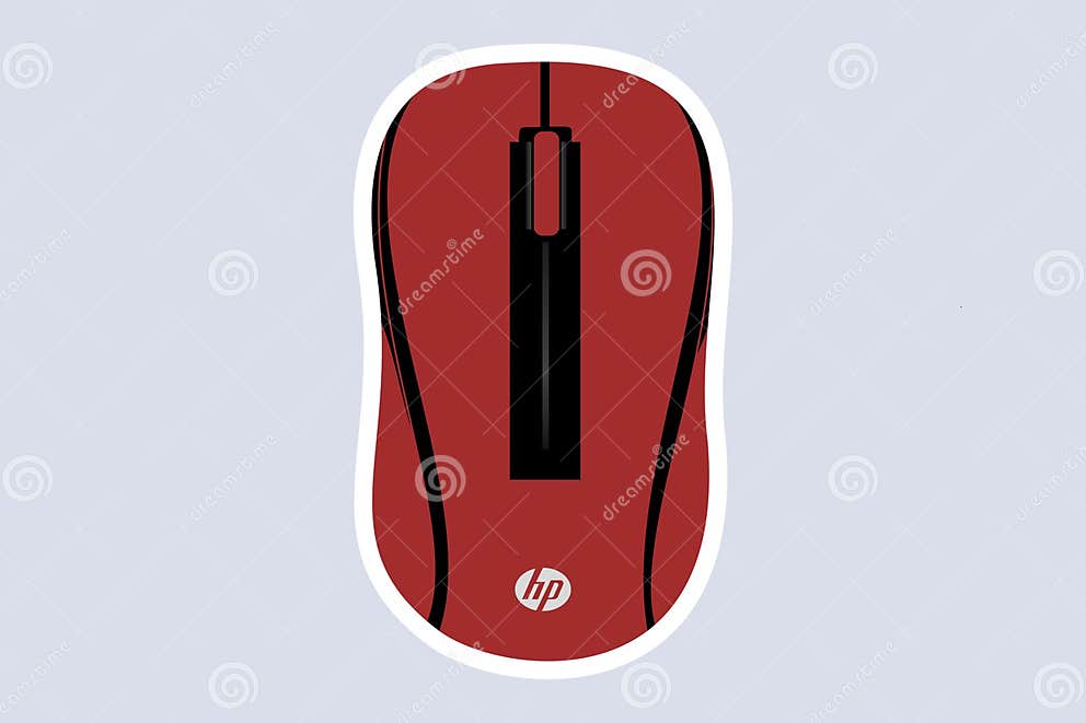Computer Mouse Sticker Vector Illustration. Science and Technology ...