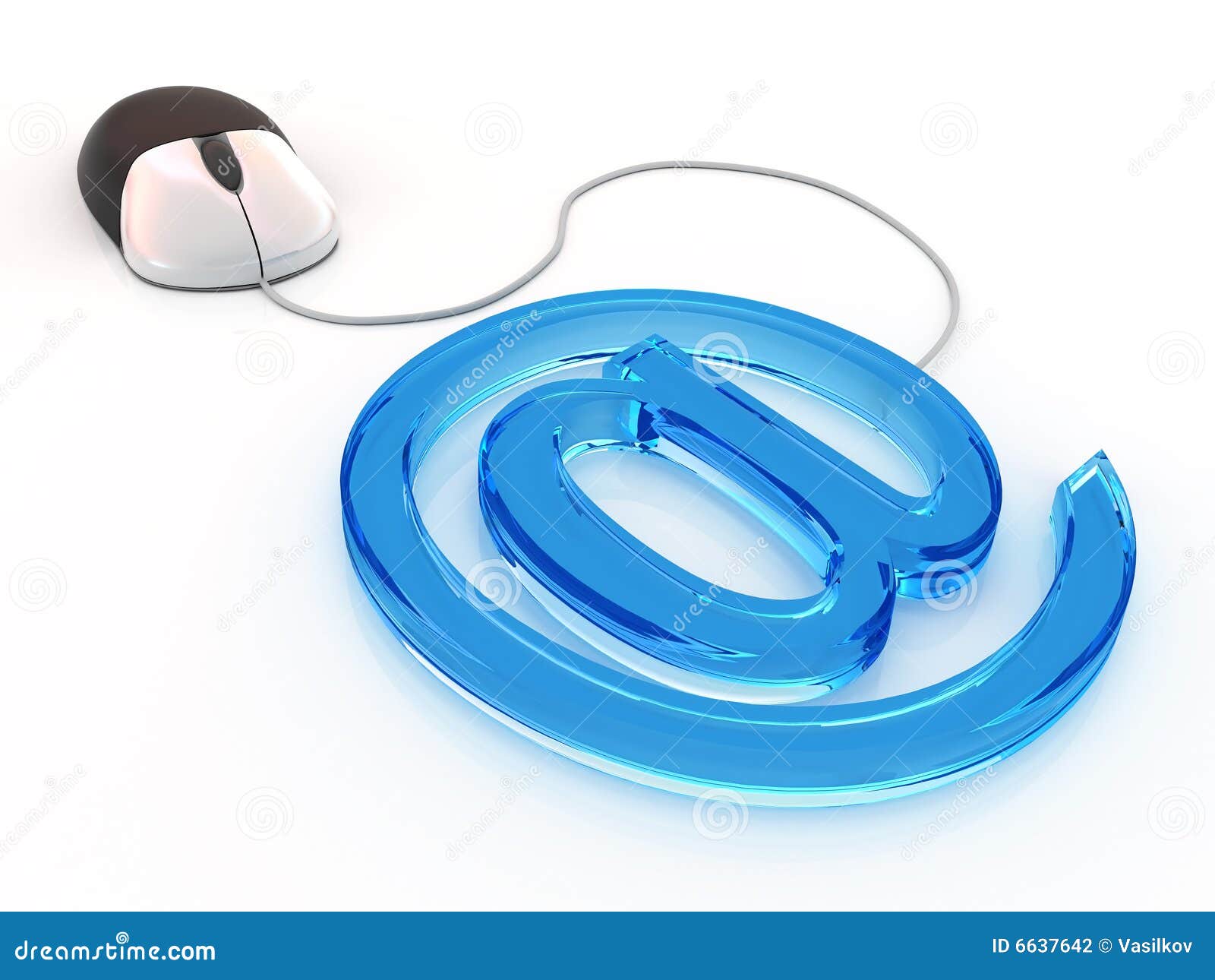 Computer Mouse and Symbol E-mail Stock Illustration - Illustration of ...