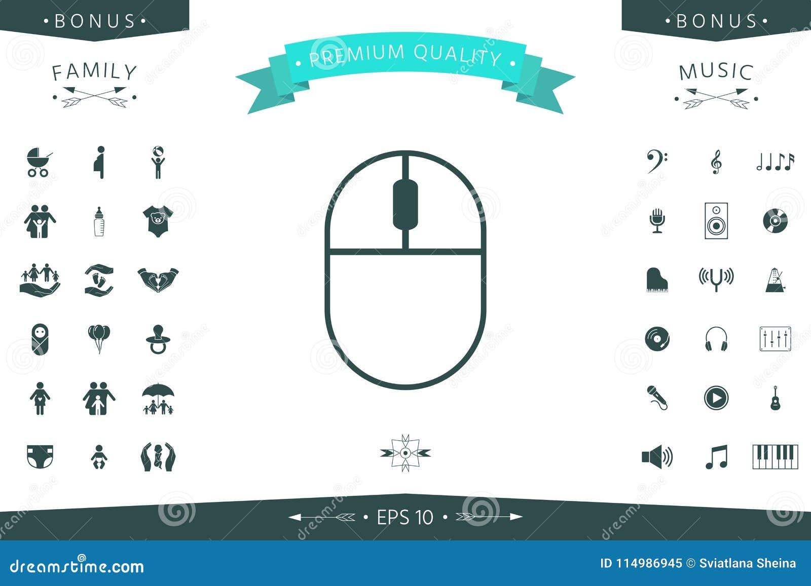 Computer mouse symbol icon stock vector. Illustration of click - 114986945