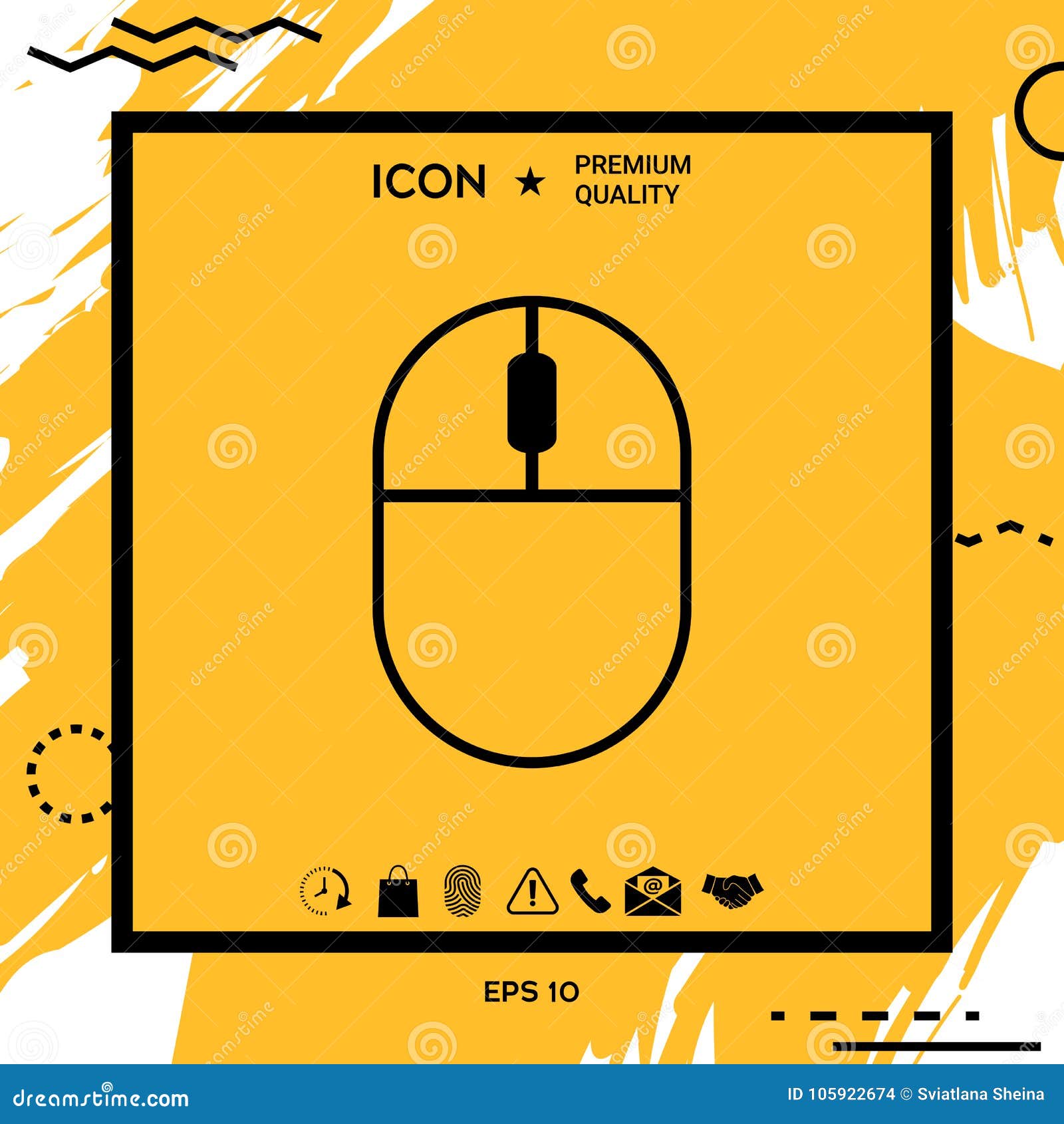 Computer mouse symbol icon stock vector. Illustration of click - 105922674