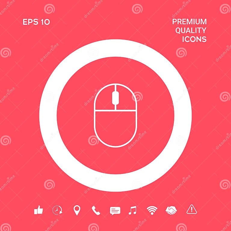 Computer Mouse Symbol Icon. Graphic Elements for Your Design Stock ...
