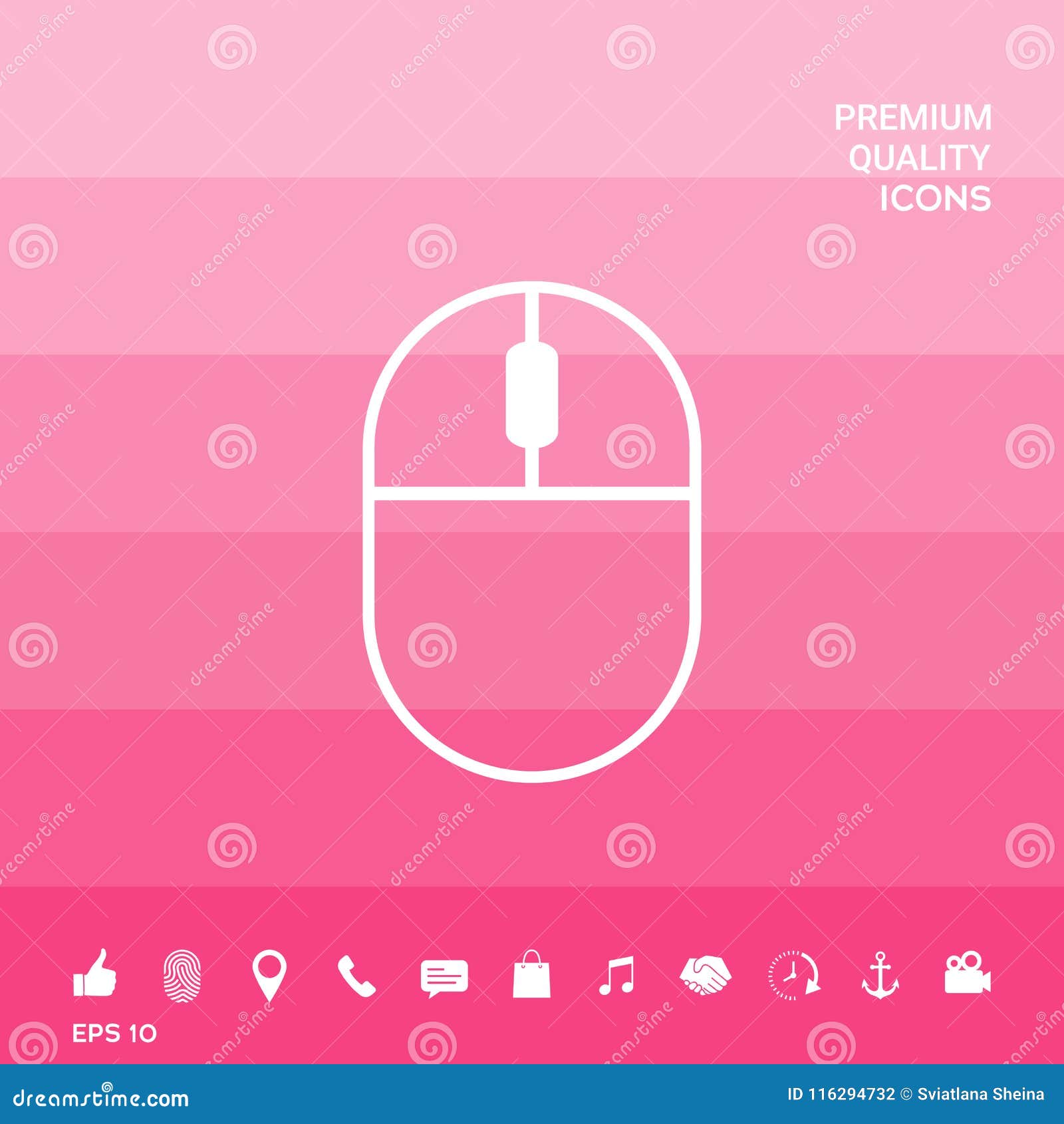 Computer mouse symbol icon stock vector. Illustration of publication ...