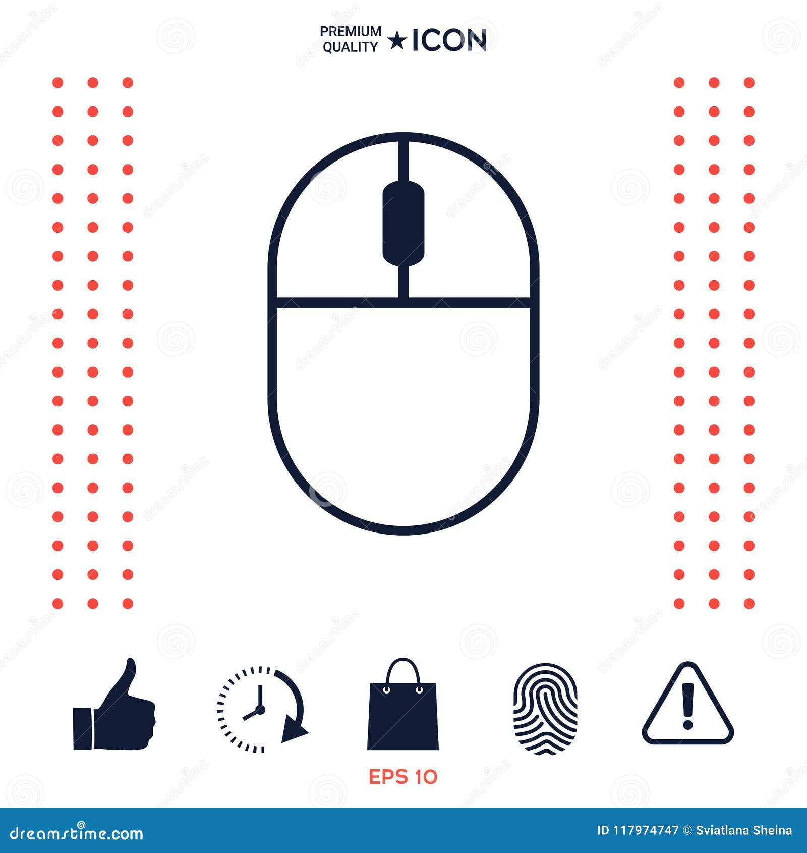 Computer mouse symbol icon stock vector. Illustration of background ...