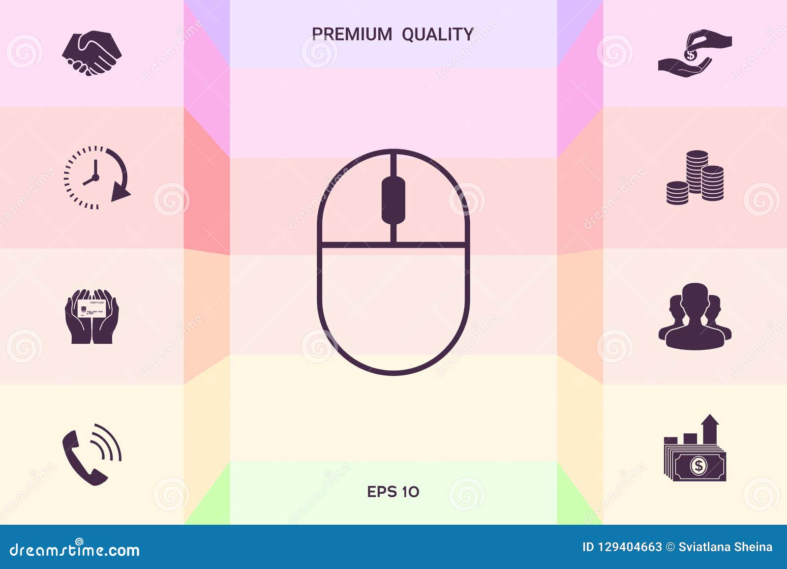 Computer Mouse Symbol Icon . Graphic Elements for Your Design Stock ...