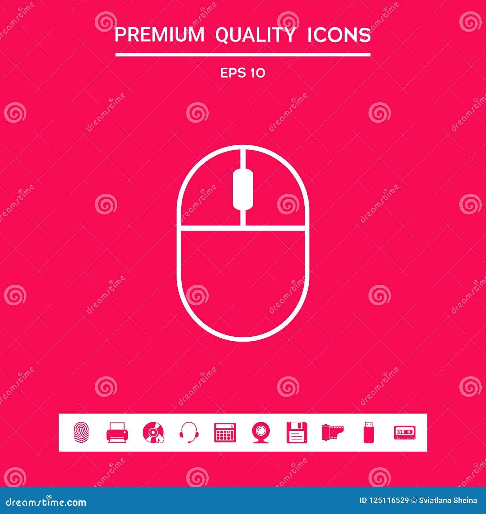 Computer Mouse Symbol Icon . Graphic Elements for Your Design Stock ...