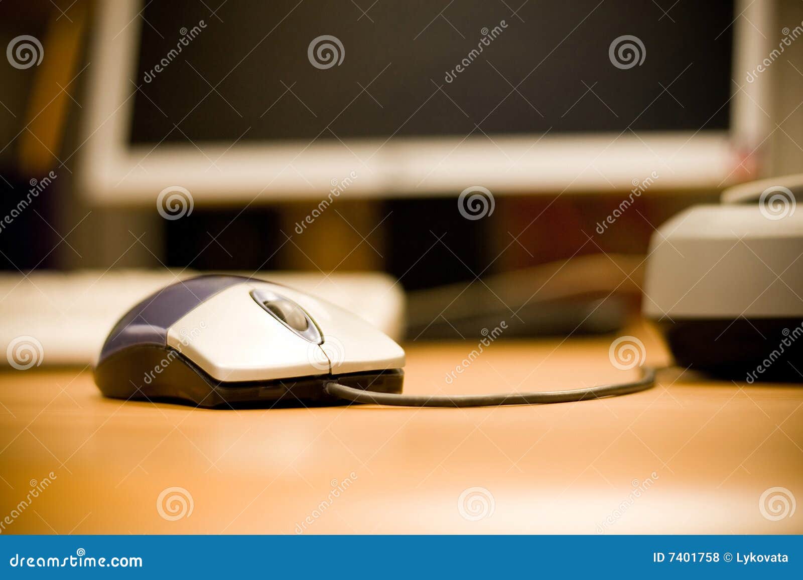 Computer mouse on a table stock photo. Image of device - 7401758
