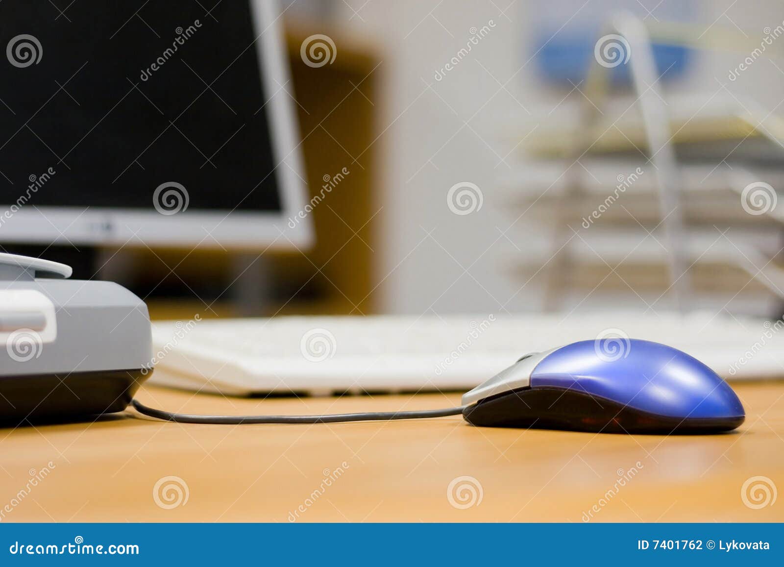 Computer mouse on a table stock photo. Image of monitor - 7401762