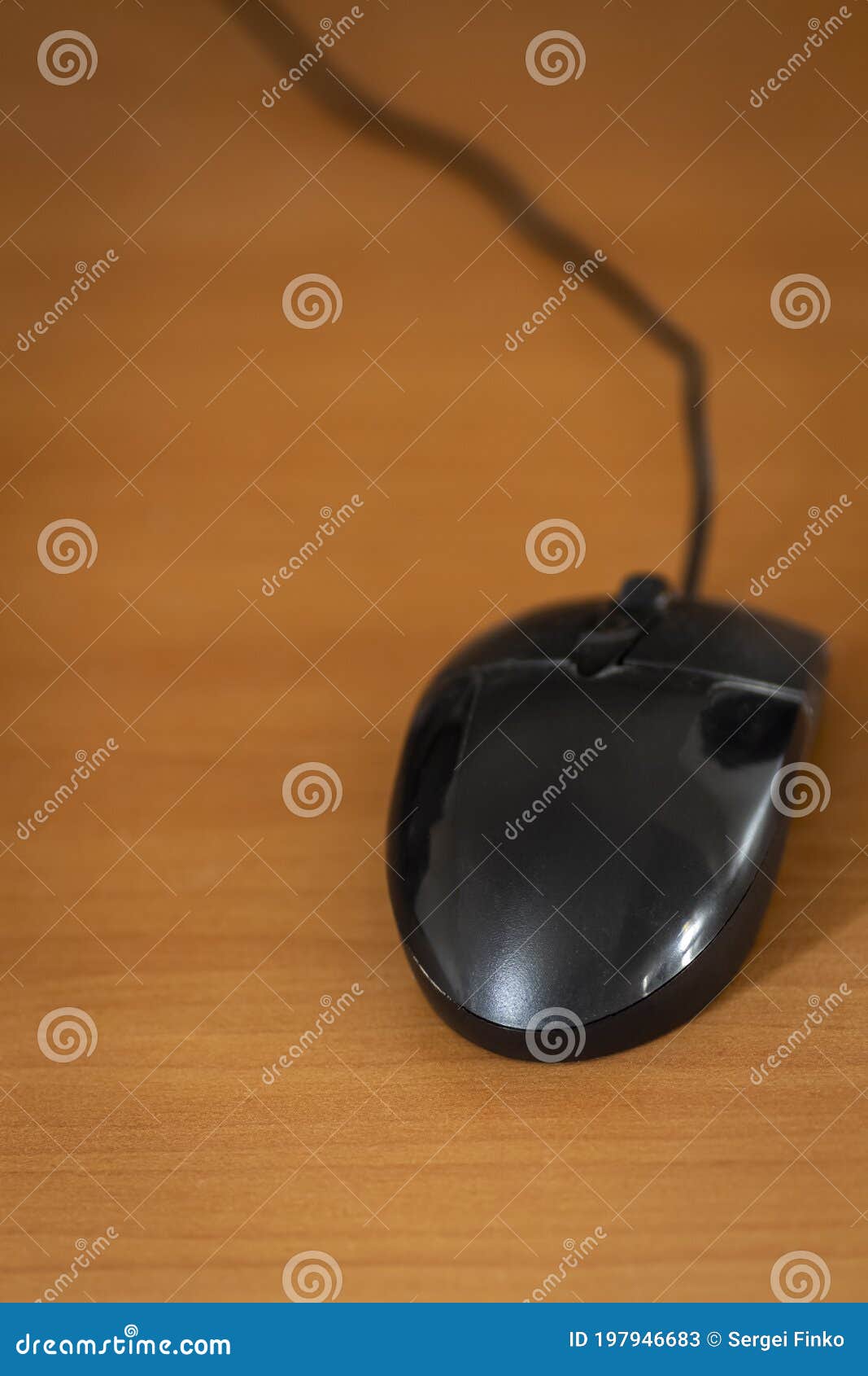 Computer Mouse on the Table Stock Image - Image of cable, communication ...