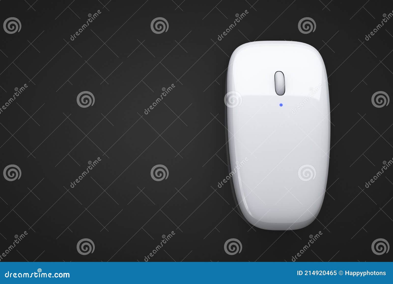 Computer Mouse on the Table. Top View Stock Illustration - Illustration ...