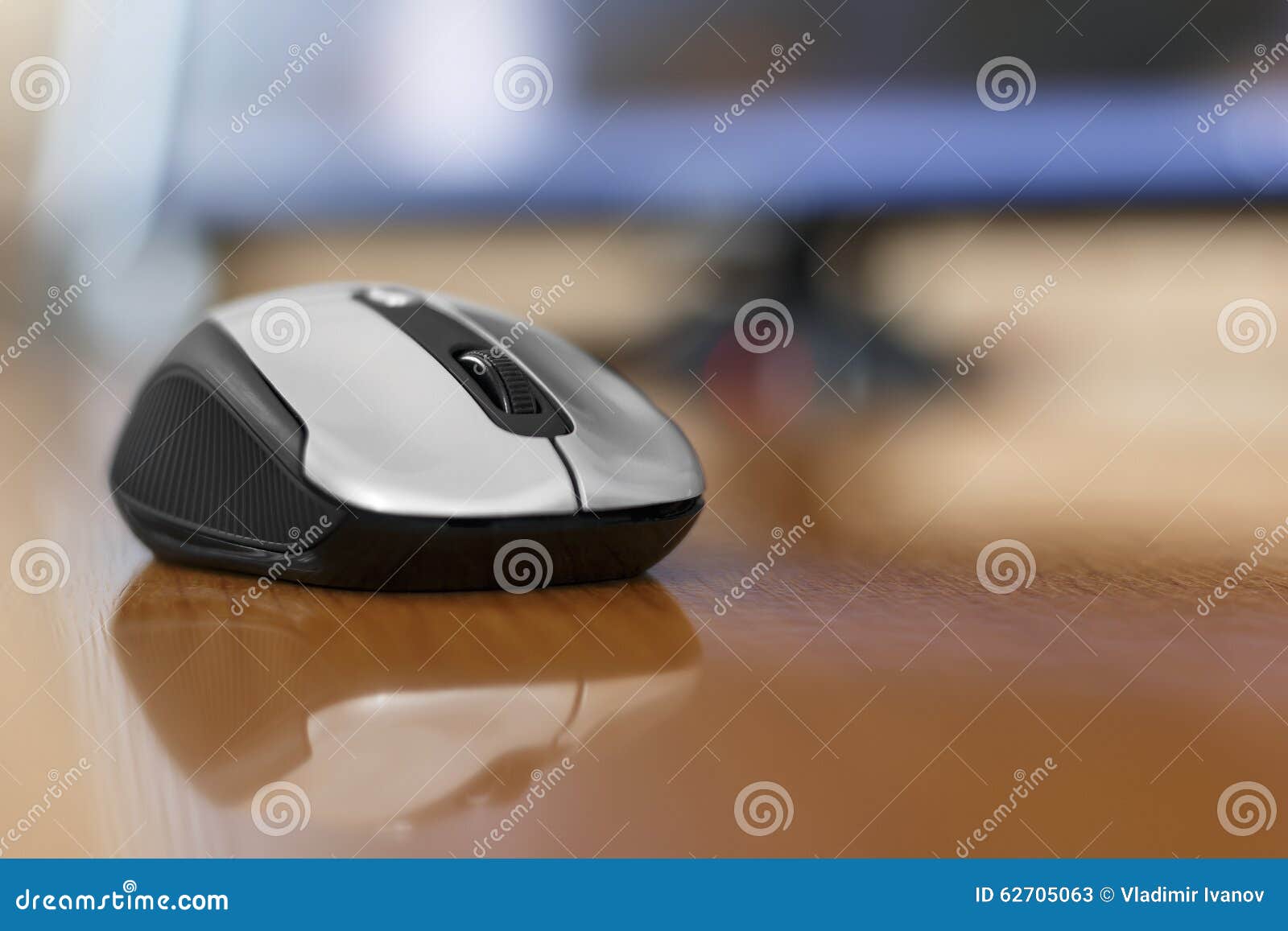 Computer mouse on a table stock image. Image of reflection - 62705063