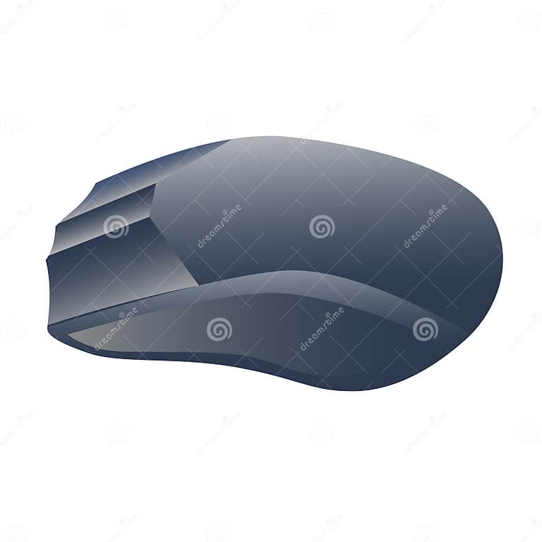 Computer Mouse with Three Buttons Isolated on White. Stock Vector ...