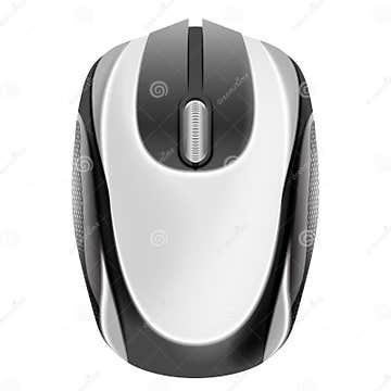 Computer Mouse in Top View Isolated Object Stock Vector - Illustration ...