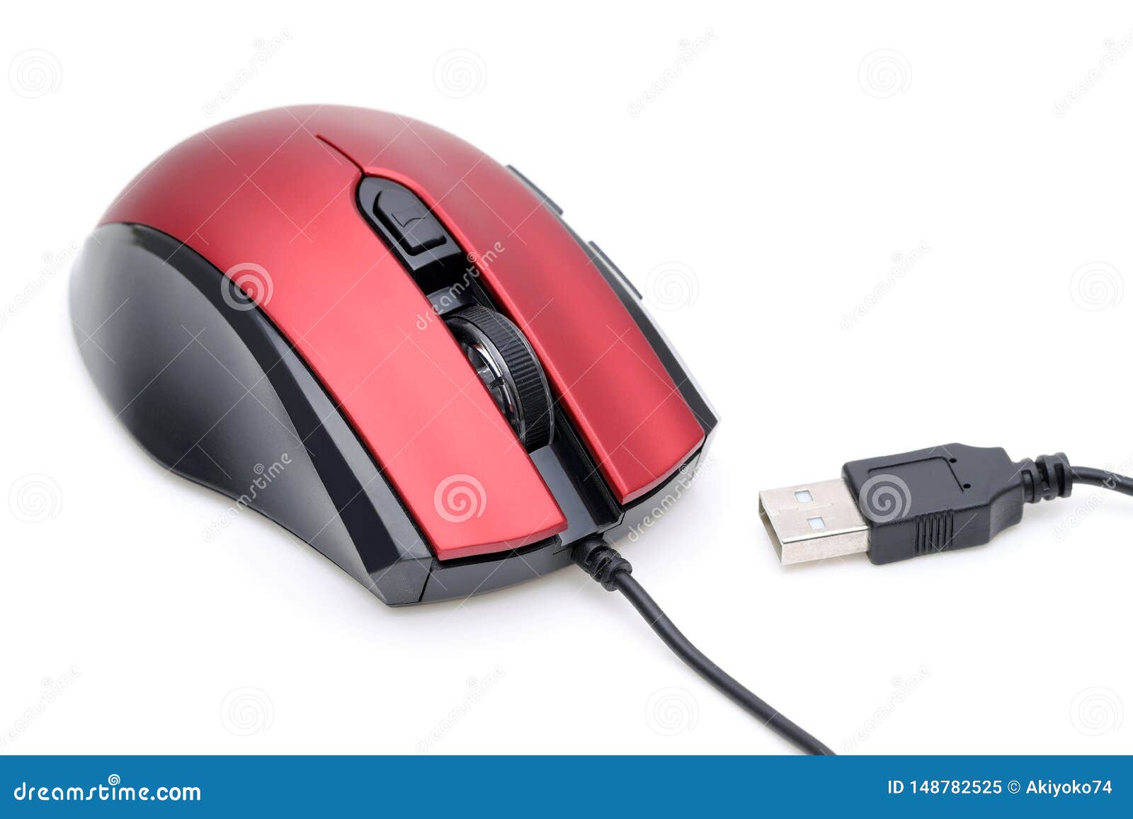 Computer Mouse with USB Cable Stock Image - Image of device, business ...