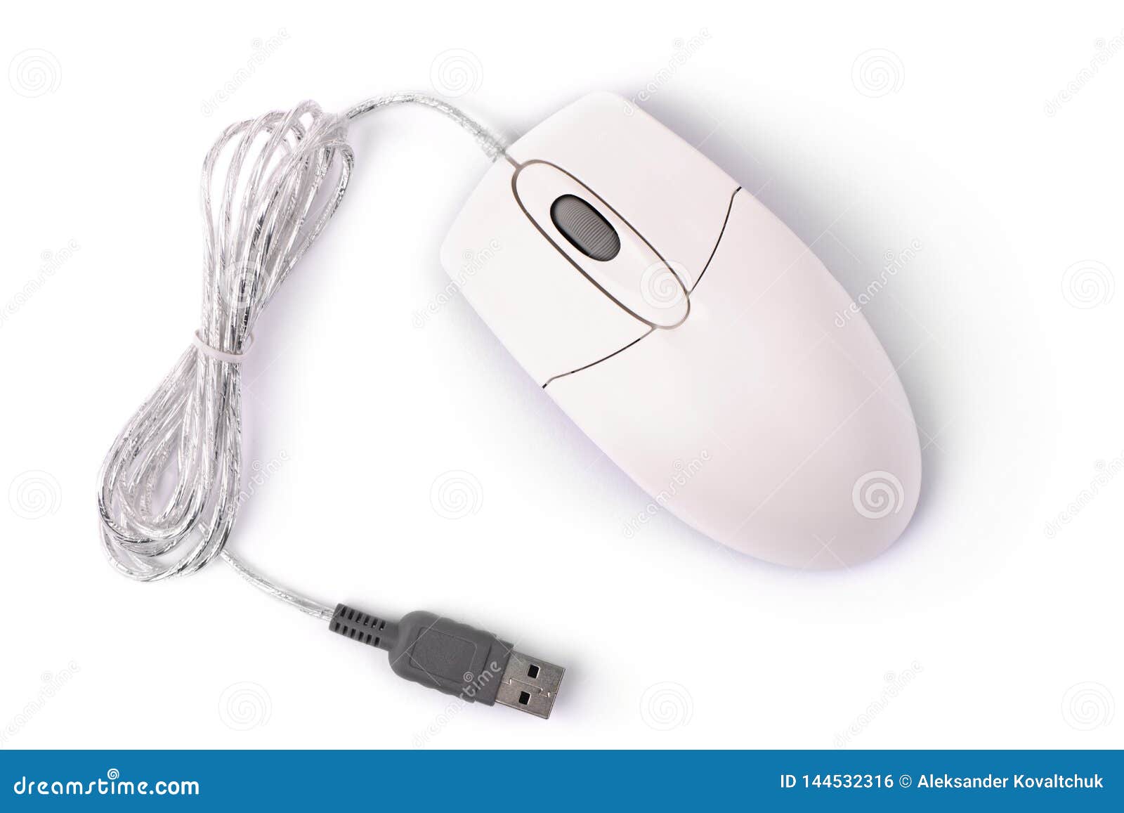 Computer Mouse with USB Cable Stock Photo - Image of connector, handy ...