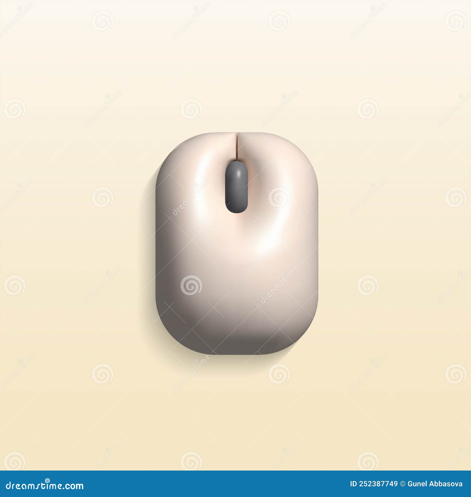 Computer Mouse Vector 3d Icon. White Mouse 3d Illustration Stock ...