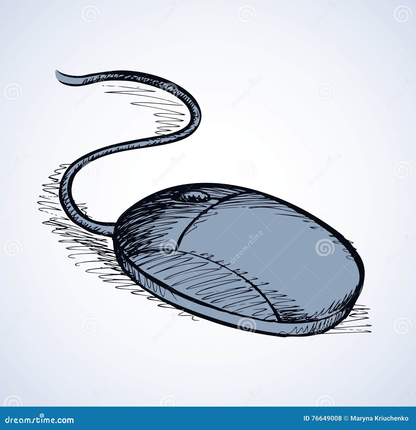 Computer Mouse. Vector Drawing Stock Vector - Illustration of device ...