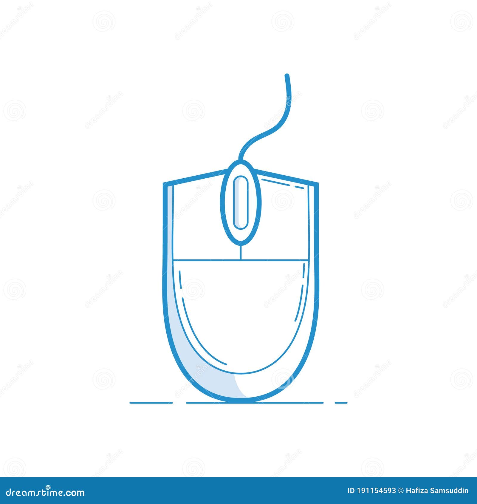 A Computer Mouse. Vector Illustration Decorative Design Stock Vector ...