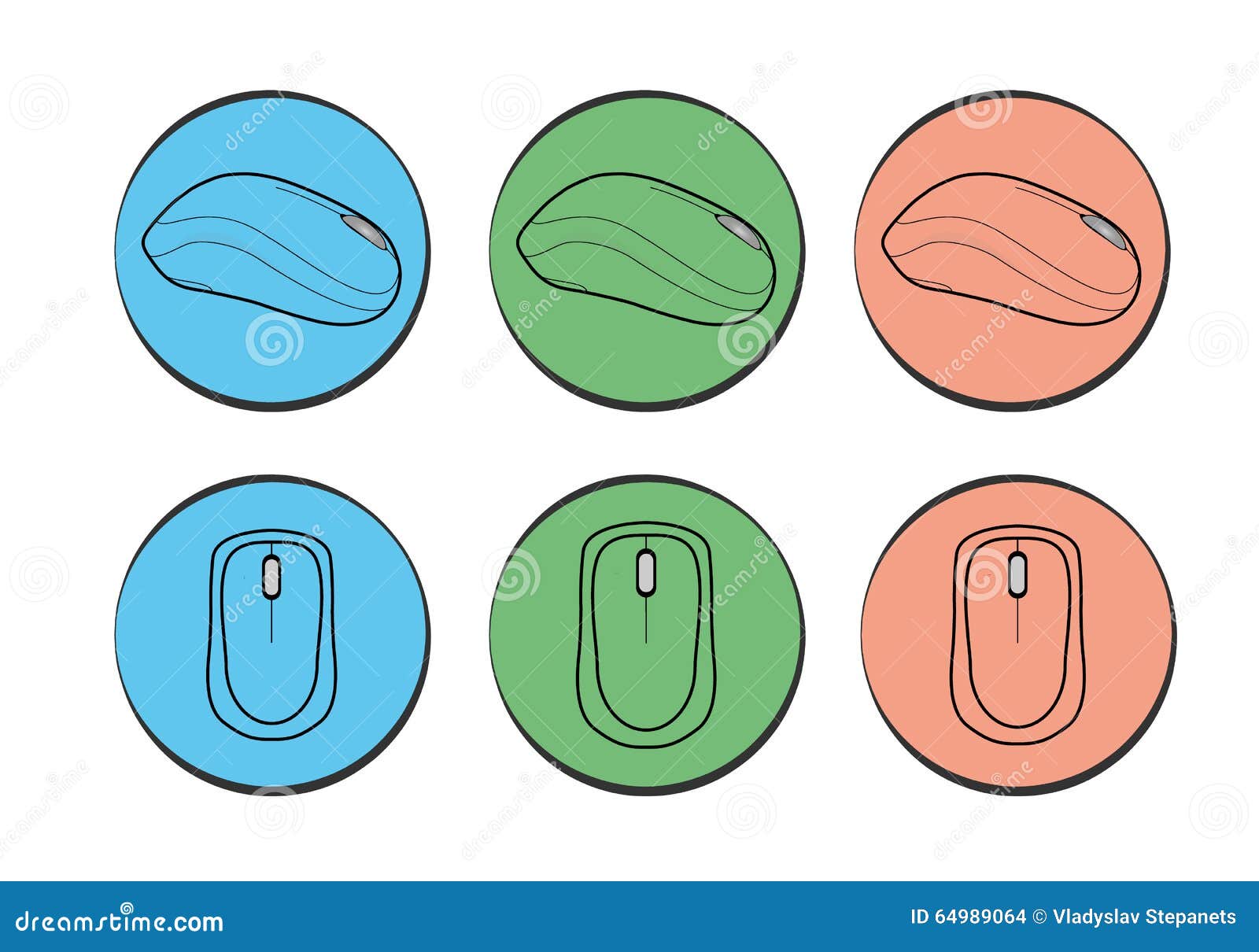 Computer mouse vector set stock vector. Illustration of individuality ...