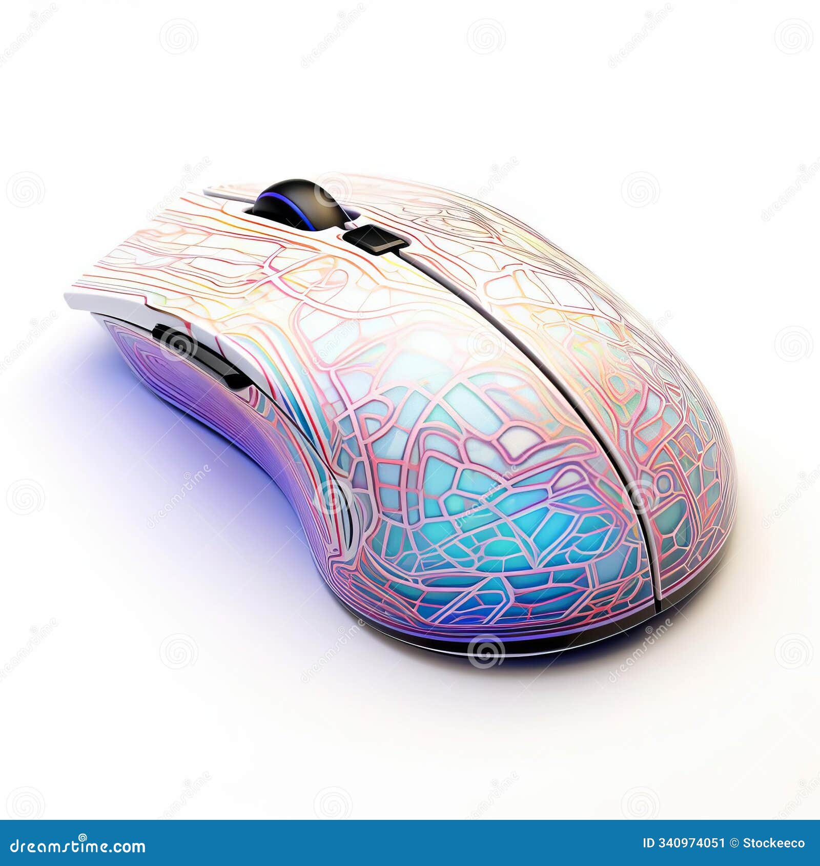 Algorithmic Art Mouse - Isolated On White Background Stock Photo ...
