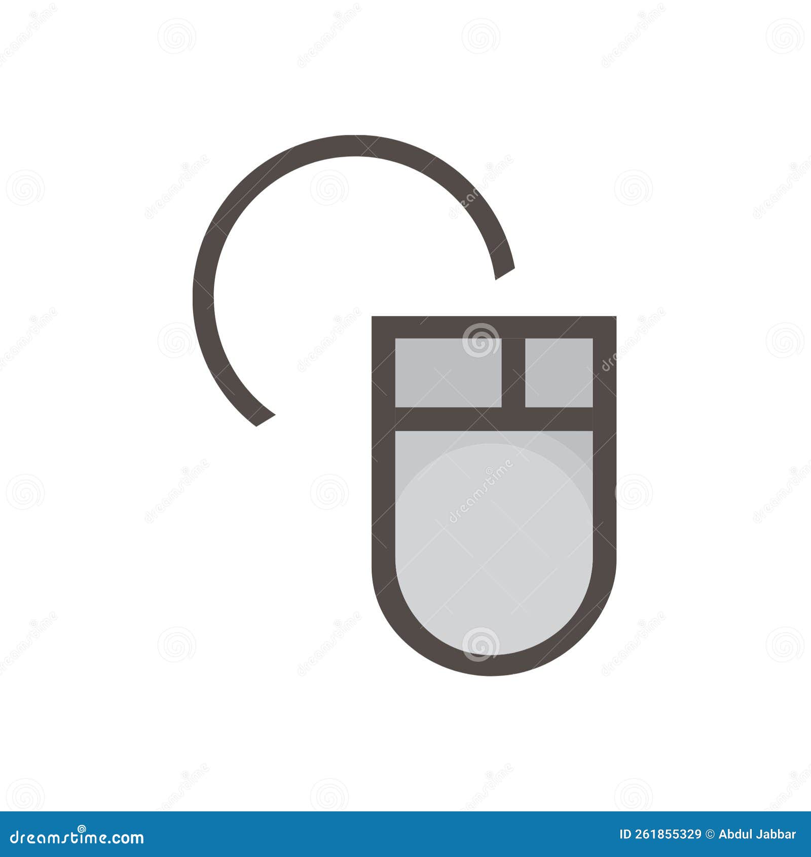 Computer mouse with wire stock illustration. Illustration of cartoon ...