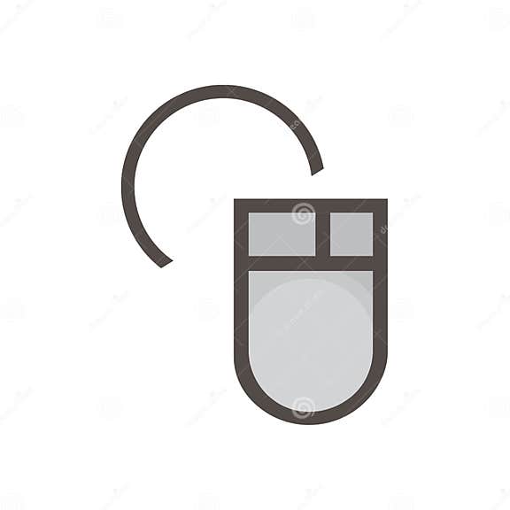 Computer mouse with wire stock illustration. Illustration of cartoon ...