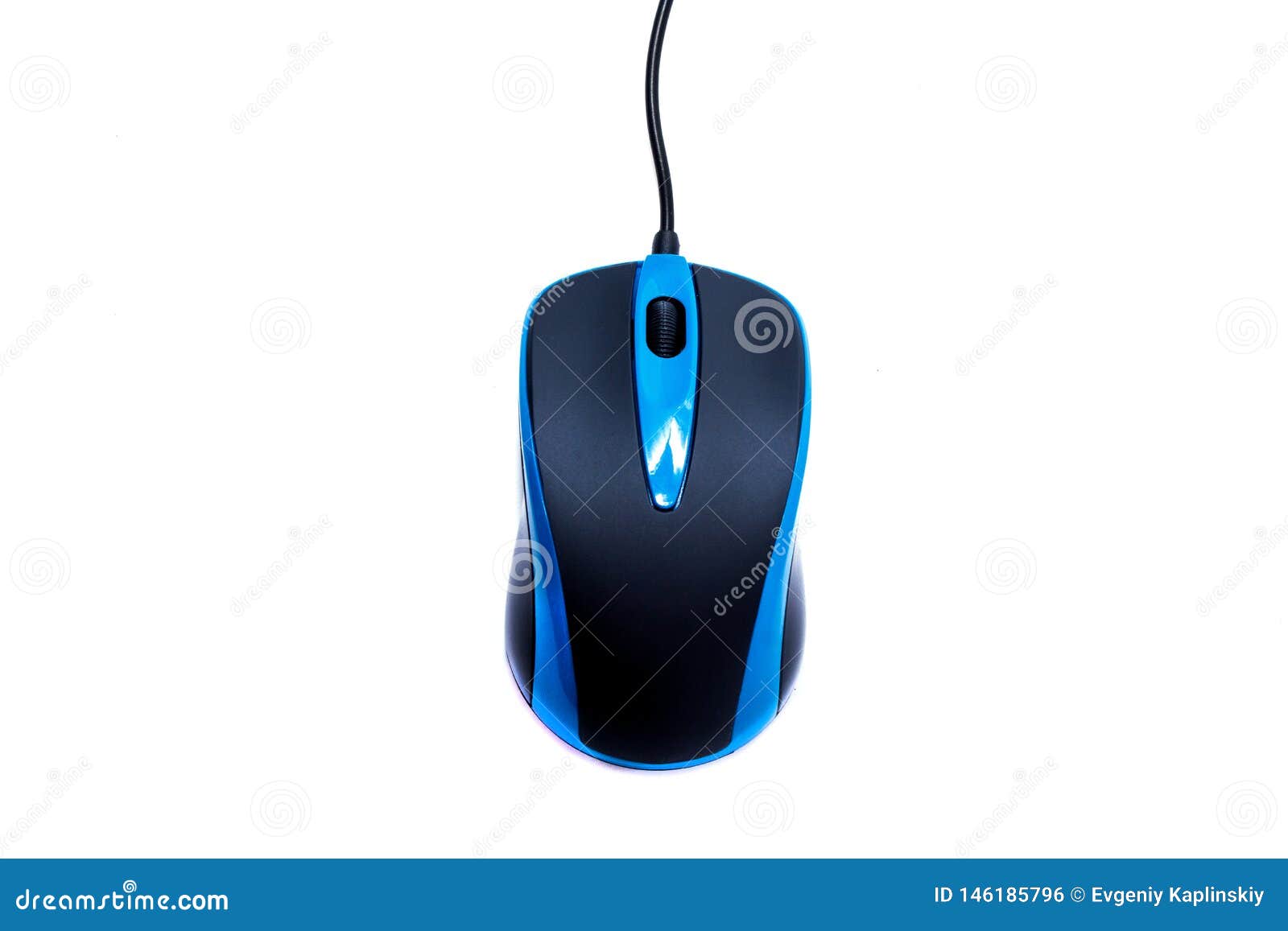 Computer Mouse with Wire on a White Background. Stock Photo - Image of ...