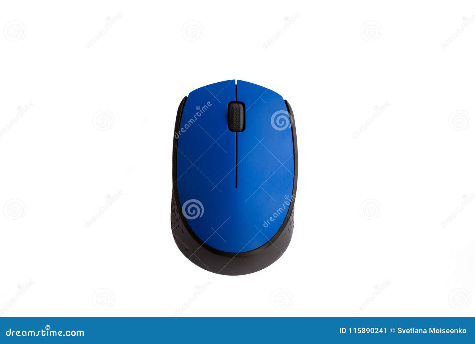 Computer Mouse Wireless Blue Isolated Stock Image - Image of button ...